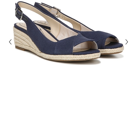 Life Stride | Shoes | Navy Espadrille Socialite Wedged Navy Sandal ...